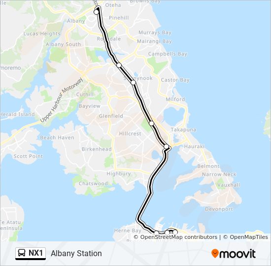 nx1 Route: Schedules, Stops & Maps - Albany Station (Updated)