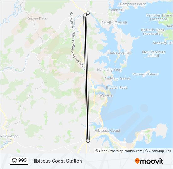 995 Route: Schedules, Stops & Maps - Hibiscus Coast Station (Updated)
