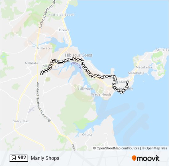 982 Route: Schedules, Stops & Maps - Manly Shops (Updated)