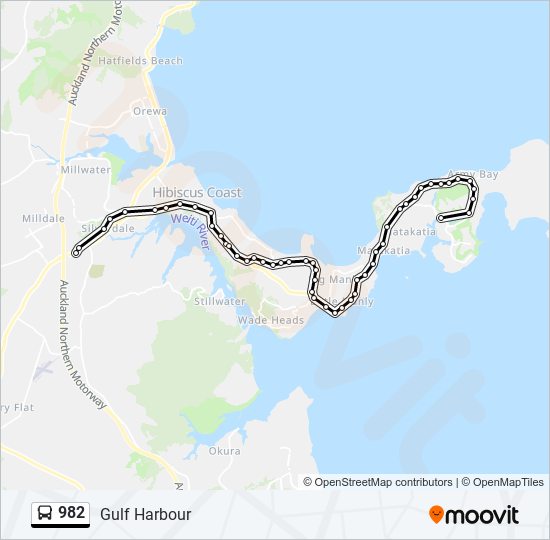 982 Route: Schedules, Stops & Maps - Gulf Harbour (Updated)