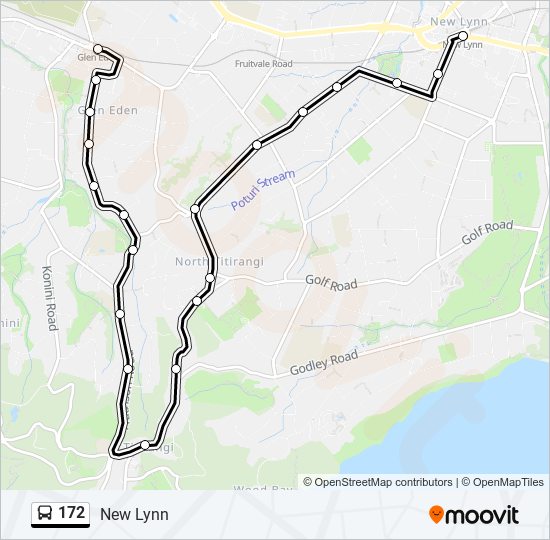 172 Route: Schedules, Stops & Maps - New Lynn (Updated)