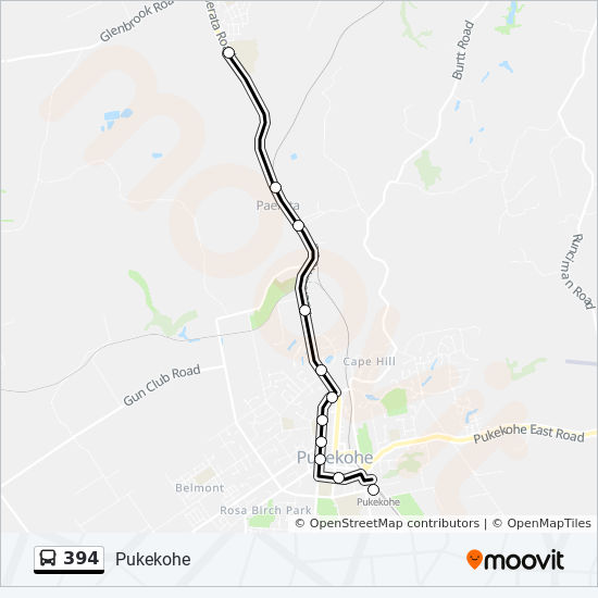 394 Route: Schedules, Stops & Maps - Pukekohe (Updated)
