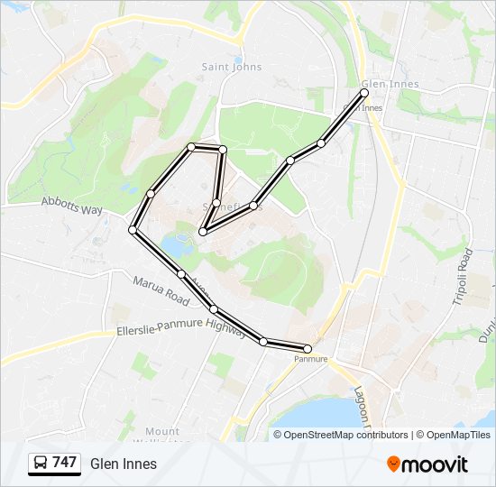 747 Route: Schedules, Stops & Maps - Glen Innes (Updated)