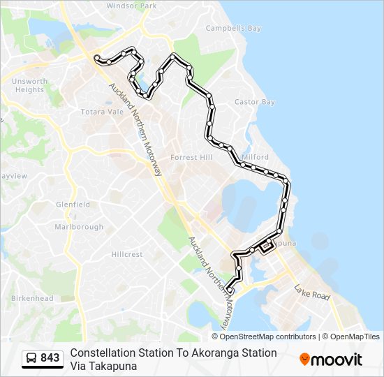 843 Route Schedules Stops Maps Akoranga Station Updated 