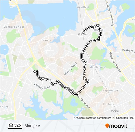 326 Route: Schedules, Stops & Maps - Mangere (Updated)