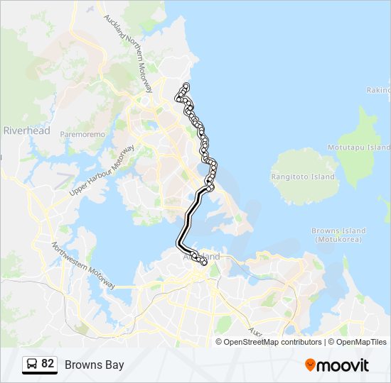 82 Route: Schedules, Stops & Maps - Browns Bay (Updated)