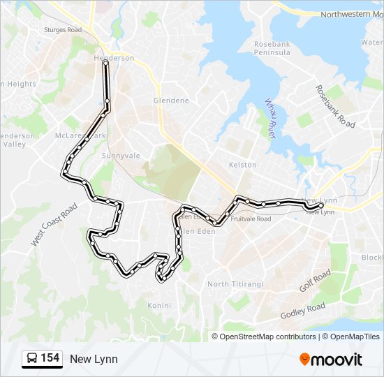154 Route: Schedules, Stops & Maps - New Lynn (Updated)