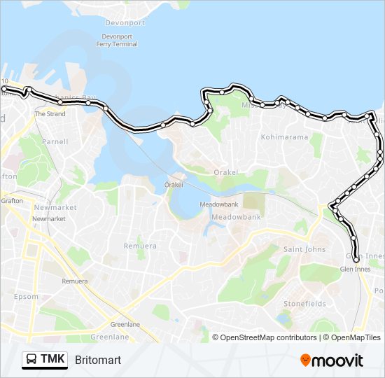 tmk Route: Schedules, Stops & Maps - Britomart (Updated)