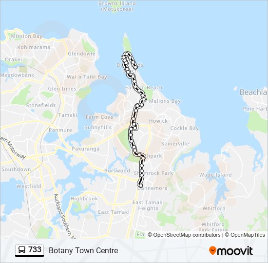 733 Route: Schedules, Stops & Maps - Botany Town Centre (Updated)