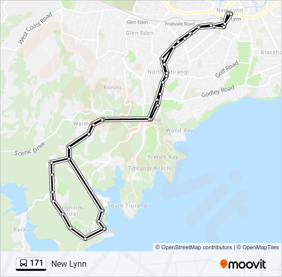 171 Route: Schedules, Stops & Maps - New Lynn (Updated)