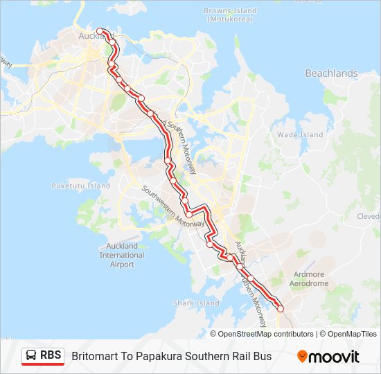 RBS Route: Schedules, Stops & Maps - Britomart To Papakura Southern ...