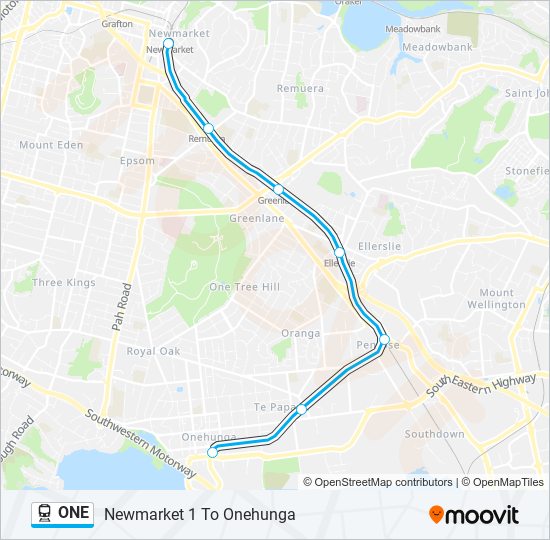 one Route: Schedules, Stops & Maps - Newmarket 1 To Onehunga (Updated)