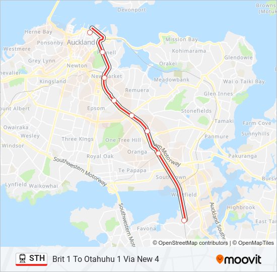 sth Route: Schedules, Stops & Maps - Brit 1 To Otahuhu 1 Via New 4 ...