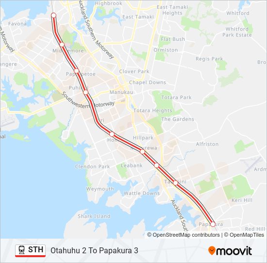 sth Route: Schedules, Stops & Maps - Otahuhu 2 To Papakura 3 (Updated)