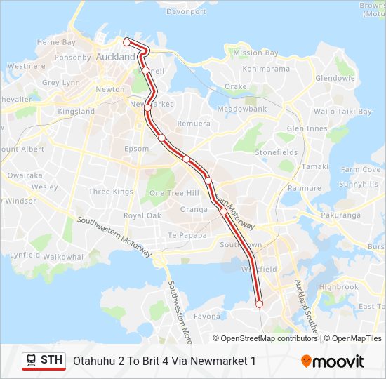 sth Route: Schedules, Stops & Maps - Otahuhu 2 To Brit 4 Via Newmarket ...