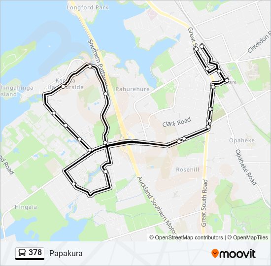 378 Route: Schedules, Stops & Maps - Papakura (Updated)
