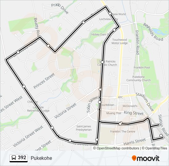 392 Route: Schedules, Stops & Maps - Pukekohe (Updated)