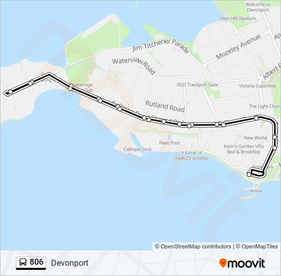 806 Route: Schedules, Stops & Maps - Devonport (Updated)