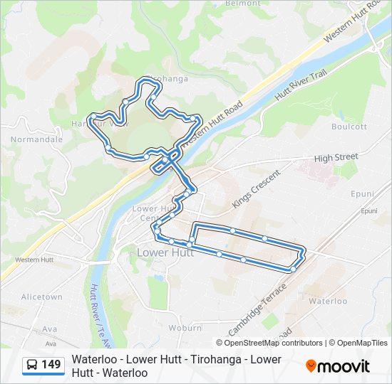 149 Route: Schedules, Stops & Maps - Waterloo Station - Oxford Terrace ...