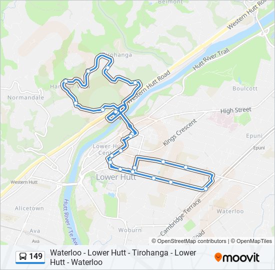 149 Route: Schedules, Stops & Maps - Waterloo Station - Oxford Terrace ...