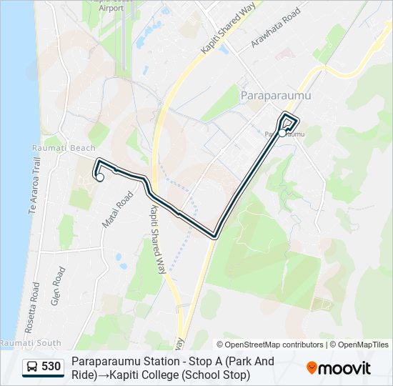 530 Route: Schedules, Stops & Maps - Paraparaumu Station - Stop A (Park ...