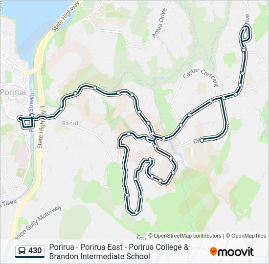 430 Route: Schedules, Stops & Maps - Porirua Station - Stop C‎→Porirua ...