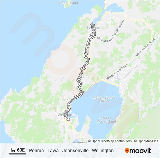 60e Route: Schedules, Stops & Maps - Courtenay Place - Stop A‎→ ...