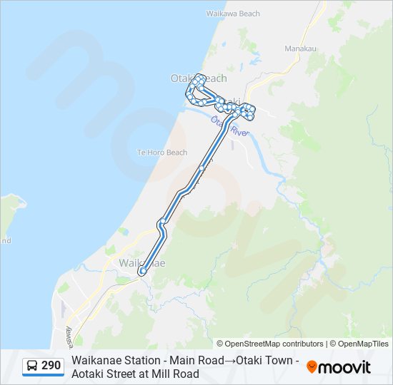 290 Route: Schedules, Stops & Maps - Waikanae Station - Main Road‎→ ...