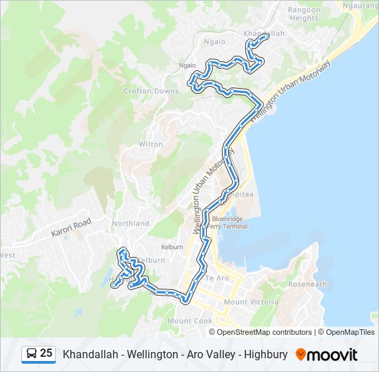 25 Route: Schedules, Stops & Maps - Khandallah Village - Stop A‎→ ...
