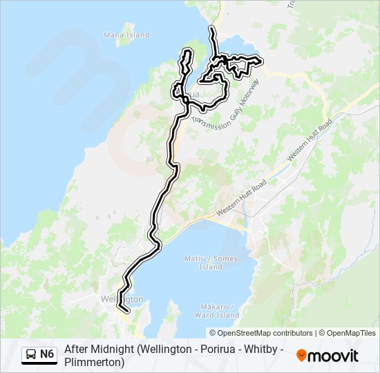 n6 Route: Schedules, Stops & Maps - Courtenay Place - Stop A‎→ ...