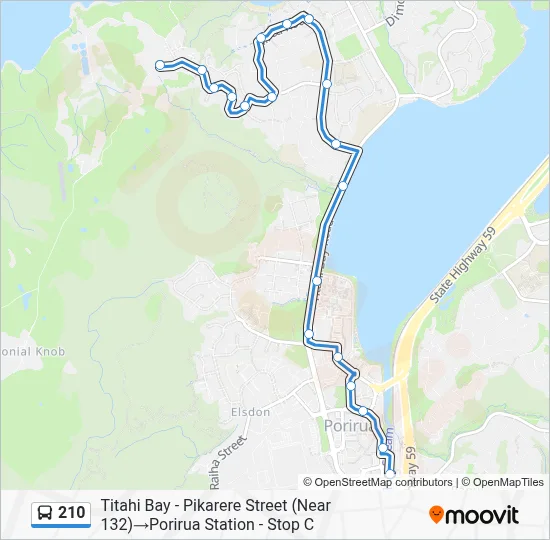 210 Route: Schedules, Stops & Maps - Titahi Bay - Pikarere Street (Near ...