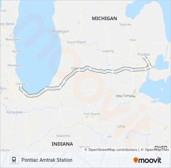 wolverine Route: Schedules, Stops & Maps - Pontiac Amtrak (Updated)