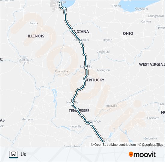 greyhound us0100 Route: Schedules, Stops & Maps - Chicago Bus Station ...