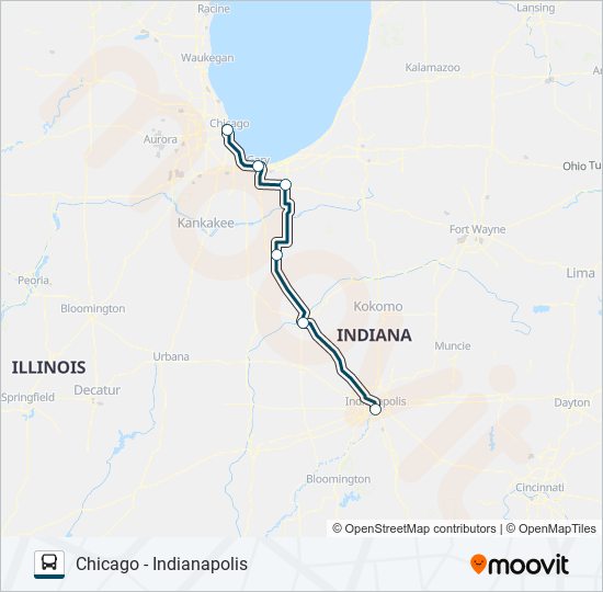 Ruta greyhound us0120s: horarios, paradas y mapas - Chicago Bus Station ...