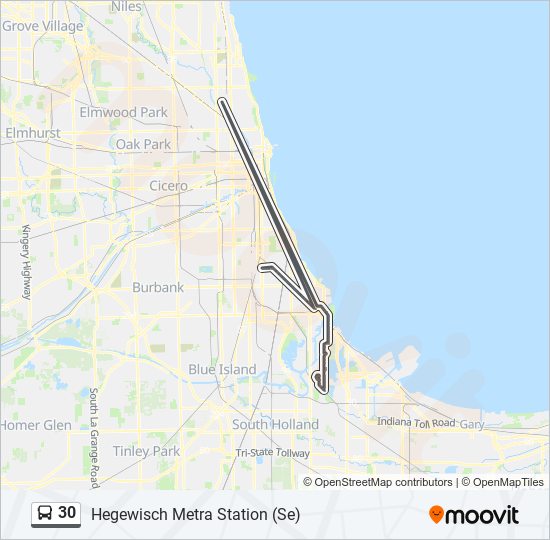 30 Route: Schedules, Stops & Maps - Hegewisch Metra Station (Se) (Updated)