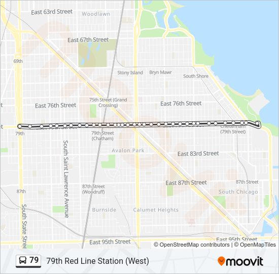79 Route: Schedules, Stops & Maps - 79th Red Line Station (West) (Updated)