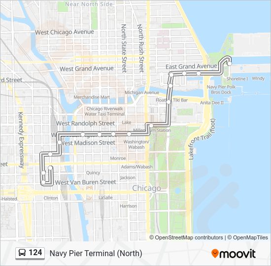 124 Route Schedules Stops Maps Navy Pier Terminal North Updated 124 Route Schedules Stops Maps Navy Pier Terminal North Updated