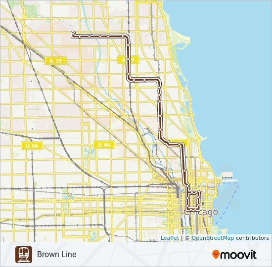 BROWN LINE Route: Schedules & Stops - Kimball