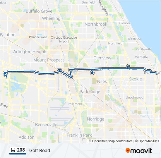 208 Route: Schedules, Stops & Maps - East (Updated)