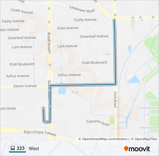 Ruta 223: horarios, paradas y mapas - West (Actualizado)