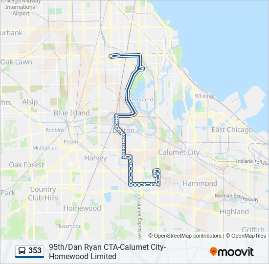 353 Route: Schedules, Stops & Maps - South (Updated)
