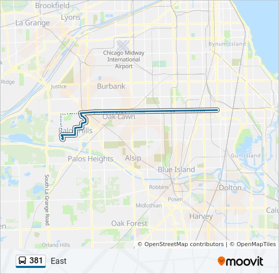 381 Route: Schedules, Stops & Maps - East (Updated)