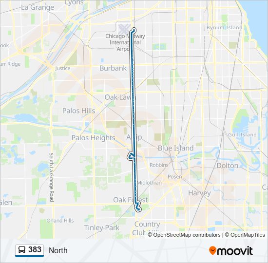 383 Route: Schedules, Stops & Maps - North (Updated)
