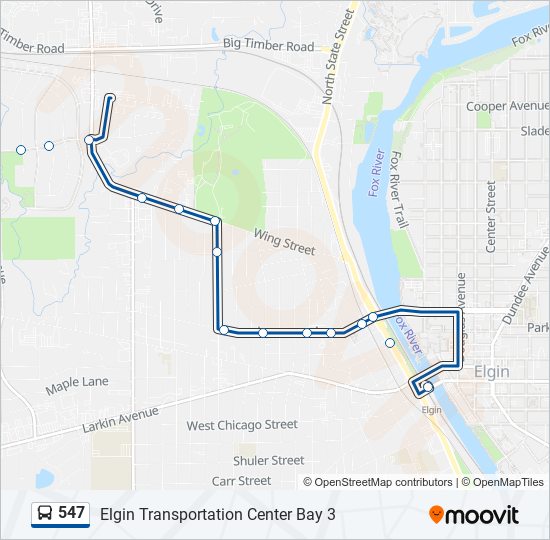 547 Route: Schedules, Stops & Maps - Inbound (Updated)