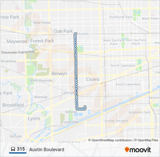 315 Route: Schedules, Stops & Maps - Lake St & Austin Blvd (Se) (Updated)
