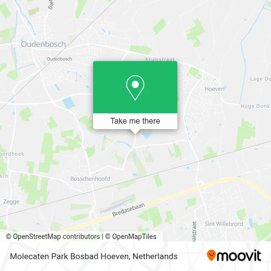How to Get to Molecaten Park Bosbad Hoeven in Halderberge by Bus or Train?