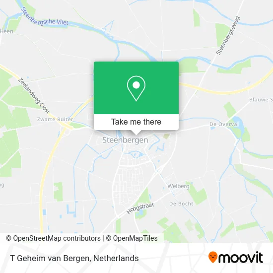 Wie komme ich mit Bus oder Bahn nach T Geheim van Bergen in Steenbergen?