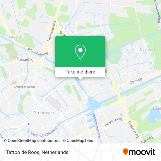 Wie komme ich mit Bus, Bahn oder Fähre nach Tattoo de Roos in Groningen?