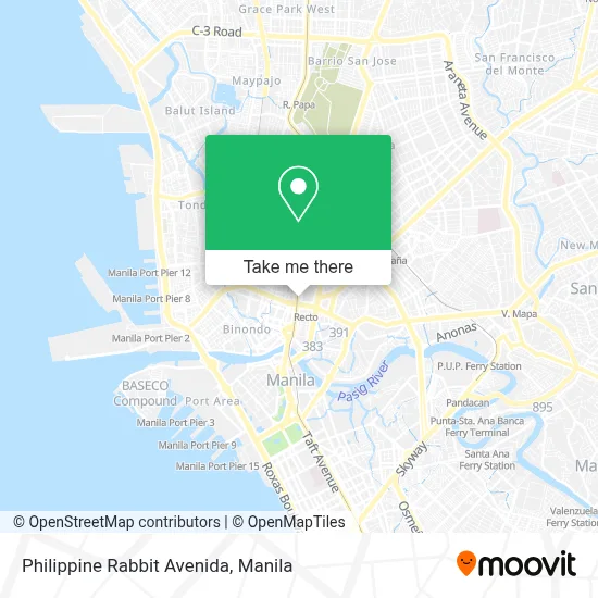 How to Get to Philippine Rabbit Avenida in Manila by Bus or Train?