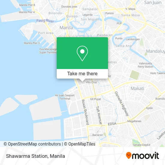 How to Get to Shawarma Station in Manila by Bus or Train?